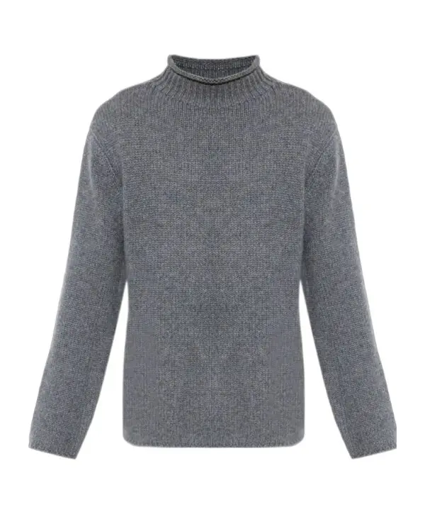 LISA YANG Sylvan Mock Neck Knitted Sweater - Graphite
