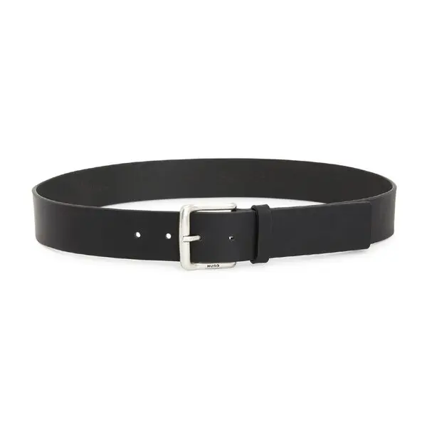 Hugo Boss Leather Logo Belt - Black