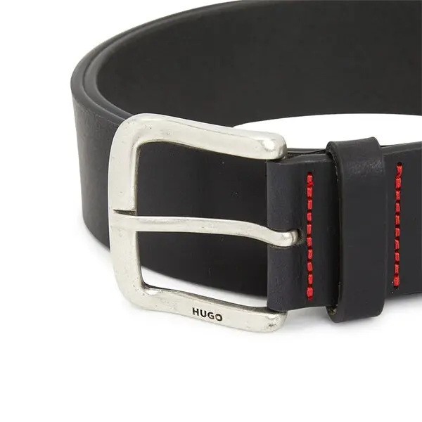 Hugo Boss Leather Logo Belt - Black