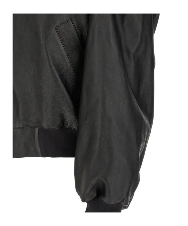 Balenciaga Patched Hooded Leather Jacket