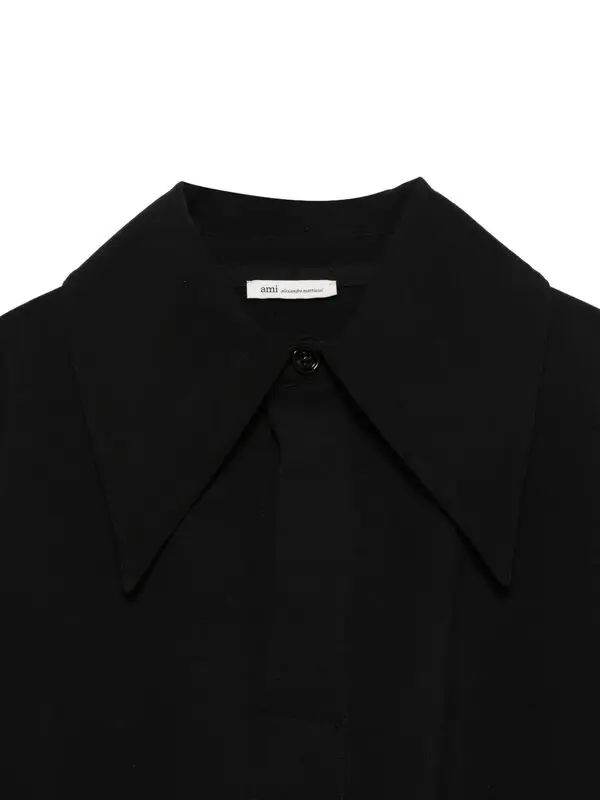 AMI Paris Short Sleeve Buttoned Polo Top