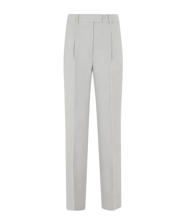 Seventy Tailored Pants With Belt Loops And Pleated Details