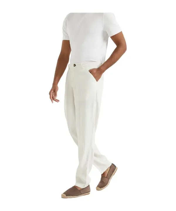 Brunello Cucinelli Tapered Trousers - White