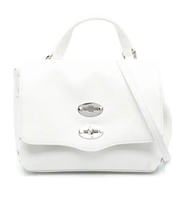 ZANELLATO Postina Twist-lock Baby Top Handle Bag - White Milk