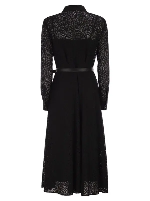 Max Mara Mstricordo Lace Shirt Dress With Jeweled Buttons