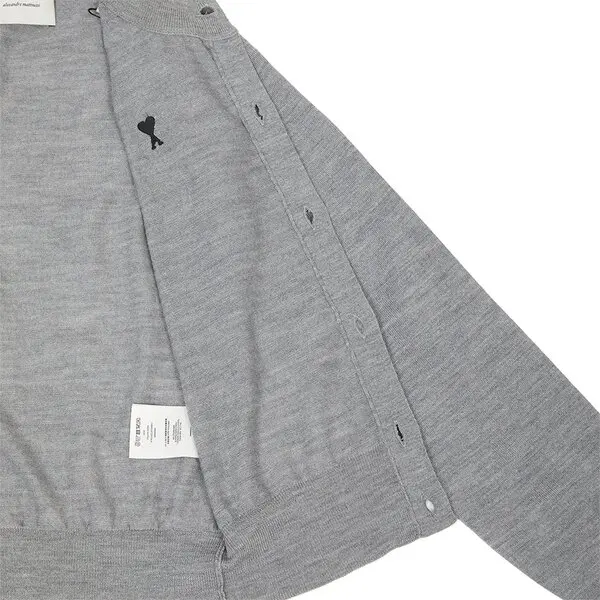 AMI Paris De Coeur Logo Cardigan