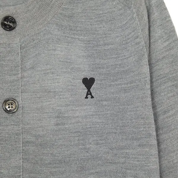 AMI Paris De Coeur Logo Cardigan