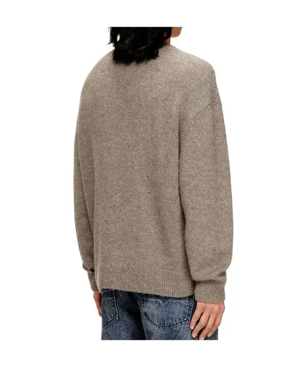 DIESEL® K-areso Oval D Logo Knit Jumper - Beige