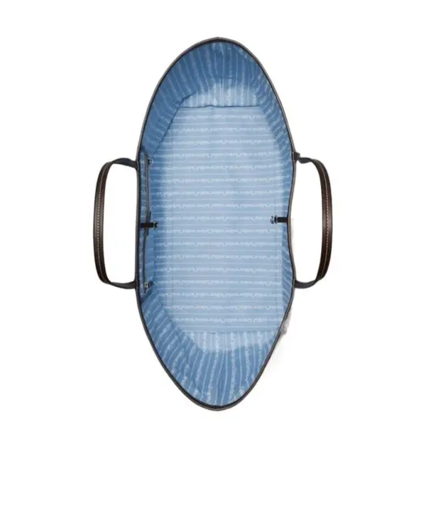Tory Burch Racer Stripe Print Large Tote Bag - Blue