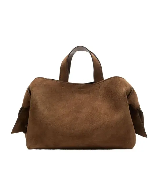 Acne Studios Musubi Logo Embossed Tote Bag - Brown