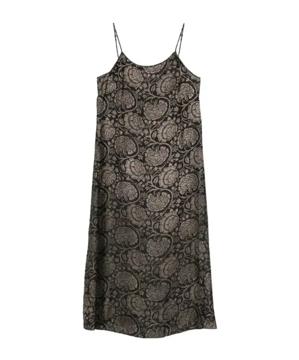 UMA WANG Floral Print Spaghetti Strap Dress - No