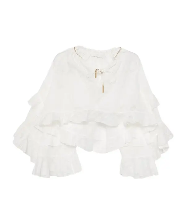 Zimmermann Daylight Ruffled Blouse - Ivory