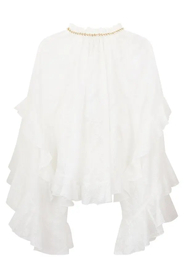 Zimmermann Daylight Ruffled Blouse - Ivory