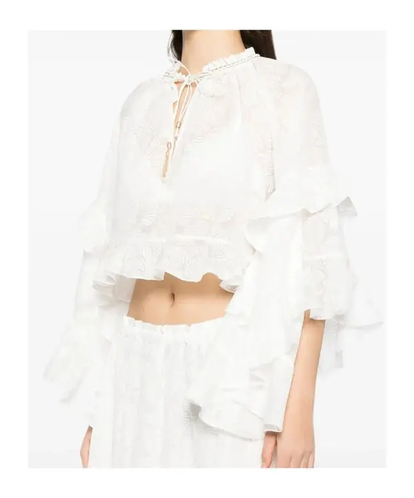 Zimmermann Daylight Ruffled Blouse - Ivory