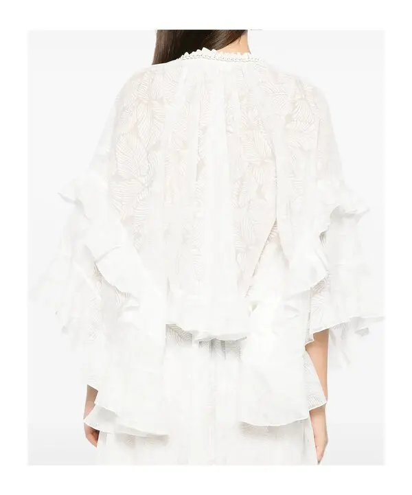 Zimmermann Daylight Ruffled Blouse - Ivory