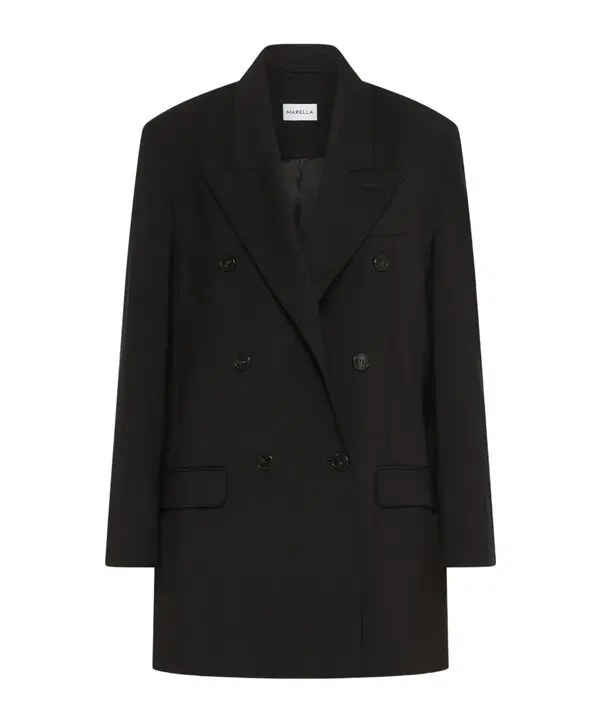 Marella Double-breasted Pure Wool Blazer