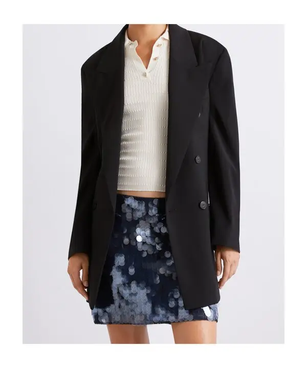 Marella Double-breasted Pure Wool Blazer