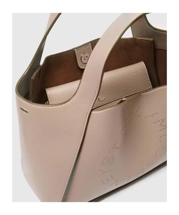 Stella McCartney Logo Detailed Top Handle Bag - Moss