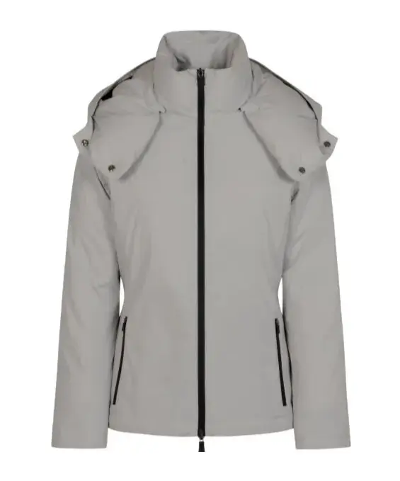 Herno Zip Hooded Jacket With Detachable Hood - Gray