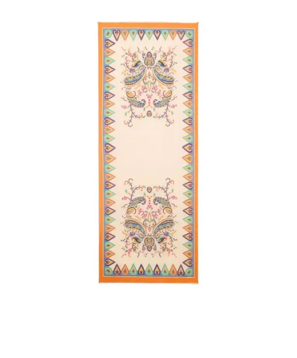 Etro Floral Paisley Motif Jacquard Scarf - Light Brown