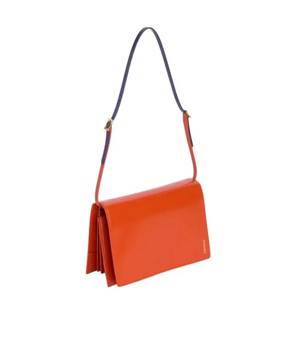 JIL SANDER File Small Shoulder Bag - Paprika