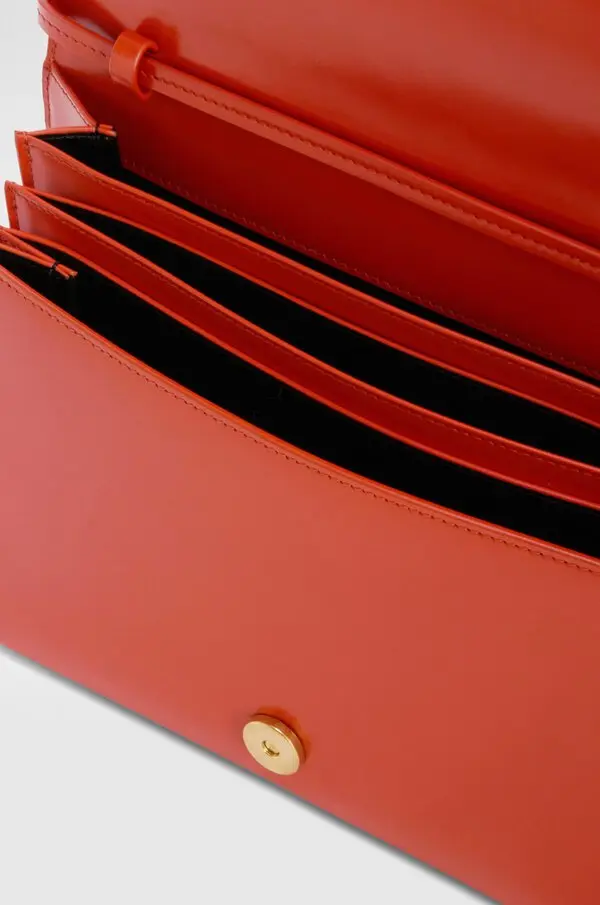 JIL SANDER File Small Shoulder Bag - Paprika
