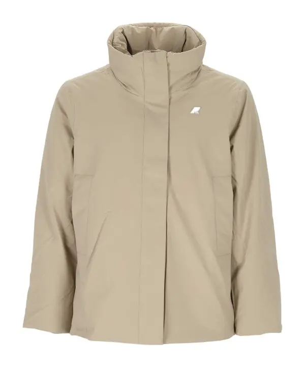 K-WAY Short Cropped Jacket With Hood And Patch Pockets