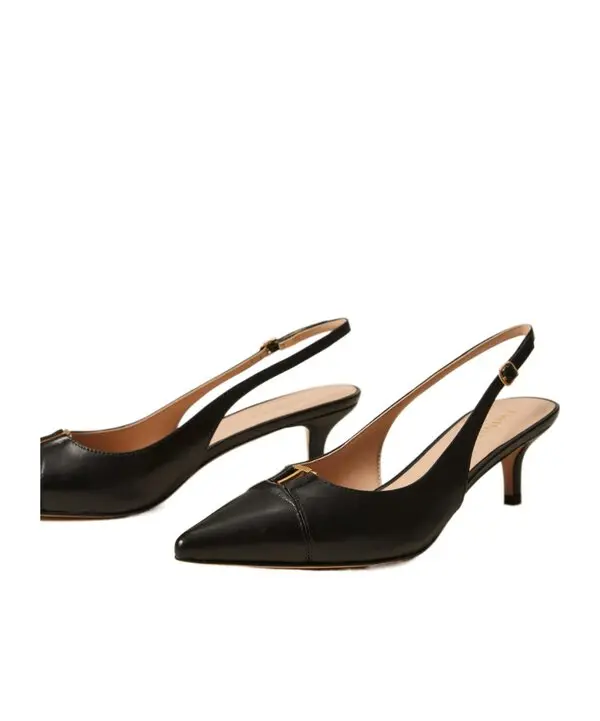 TWINSET Pointed Toe Slingback Pumps - Black