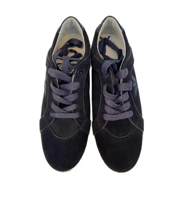 Emporio Armani Logo Casual Lace-up Sneakers - Black