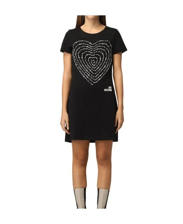 Moschino 3d Heart Cotton-jersey T-shirt Dress