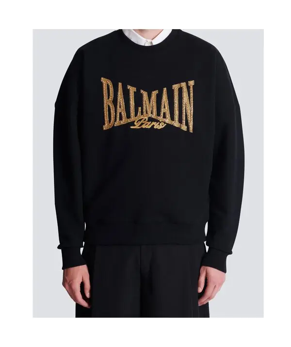 Balmain Embroidered College Sweatshirt