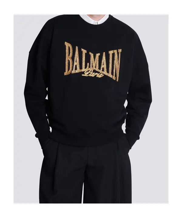 Balmain Embroidered College Sweatshirt