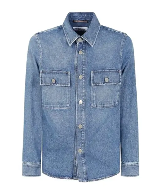 Jacob Cohen Denim Shirt Jacket With Pointed Collar - Medium Blue