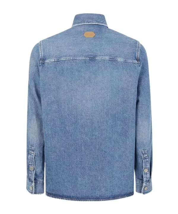 Jacob Cohen Denim Shirt Jacket With Pointed Collar - Medium Blue