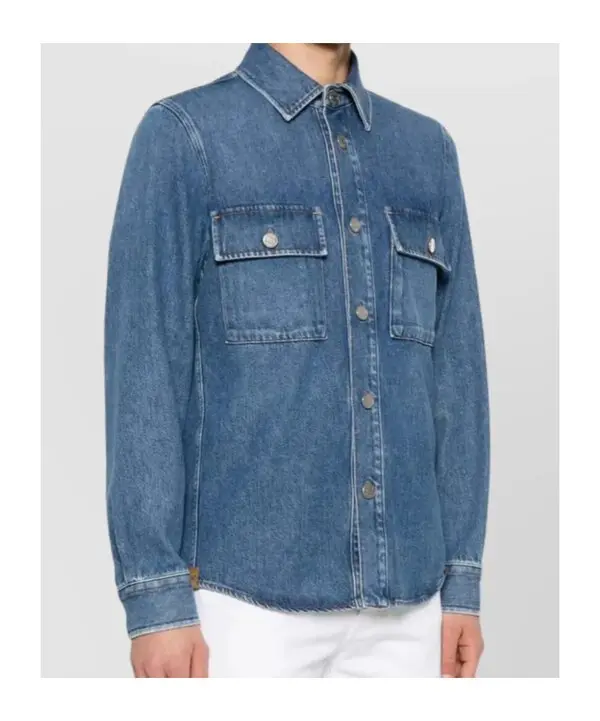 Jacob Cohen Denim Shirt Jacket With Pointed Collar - Medium Blue
