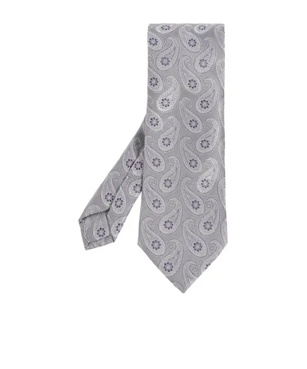 Etro Paisley Jacquard Neck Tie - Gray