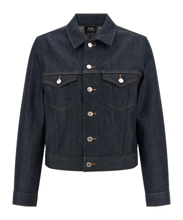 A.p.c. Dion Buttoned Denim Jacket - Blue