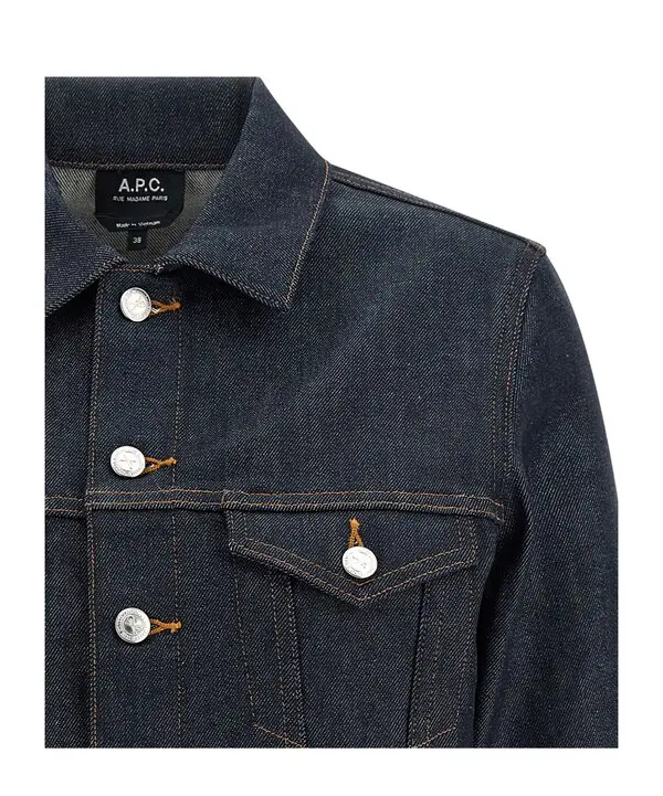 A.p.c. Dion Buttoned Denim Jacket - Blue