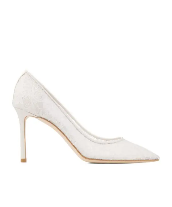 JIMMY CHOO Romy 85 Lace Pointed Toe Stiletto Heels