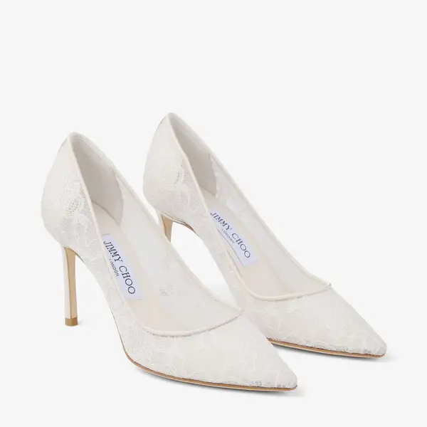 JIMMY CHOO Romy 85 Lace Pointed Toe Stiletto Heels