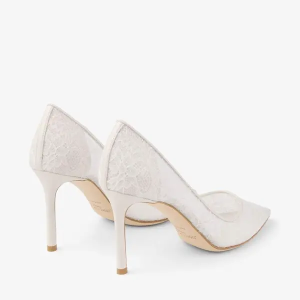 JIMMY CHOO Romy 85 Lace Pointed Toe Stiletto Heels