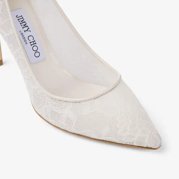 JIMMY CHOO Romy 85 Lace Pointed Toe Stiletto Heels