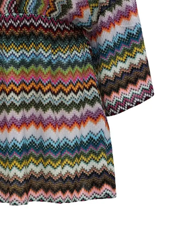 Missoni Chevron V-neck Beach Dress - Gray