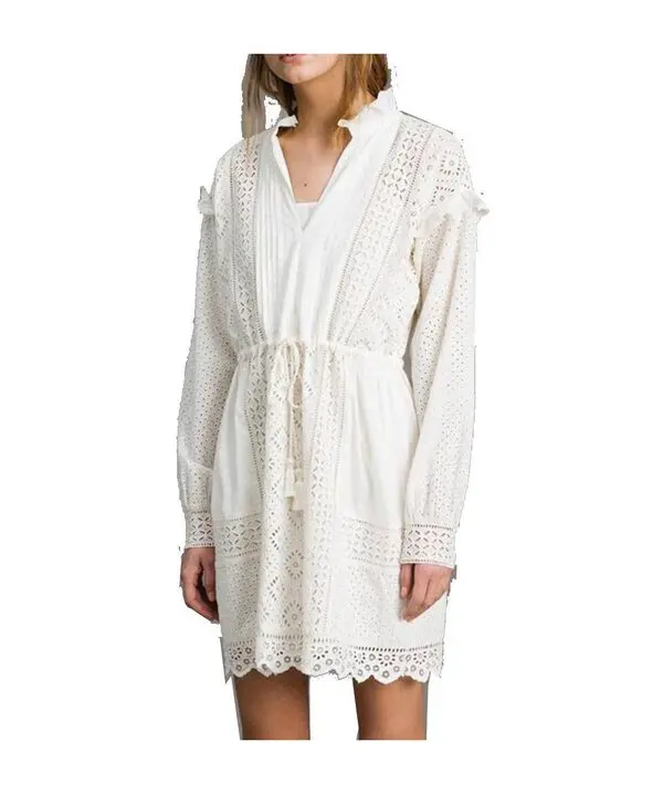 TWINSET Lotus Leaf Edge Dress - White