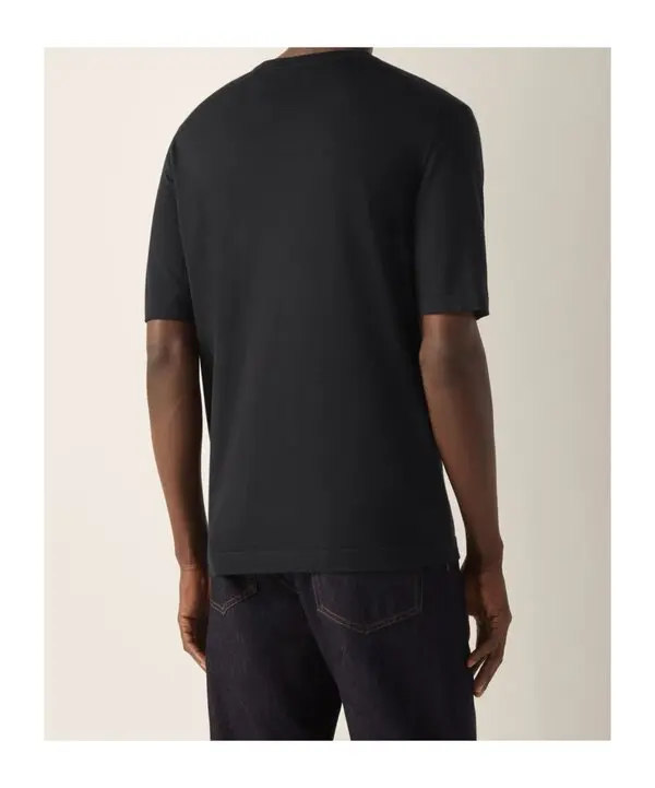 Zegna Fine Knit Crew Neck T-shirt - Black