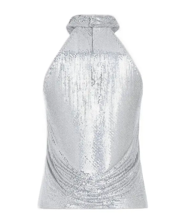 Rabanne Mesh Halter Neck Top
