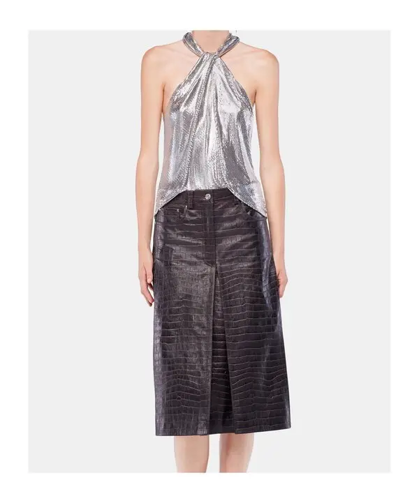 Rabanne Mesh Halter Neck Top