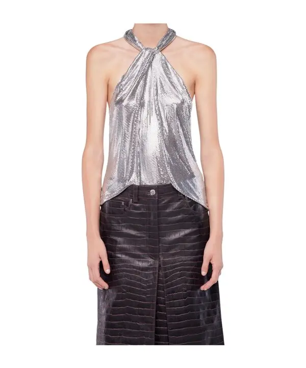 Rabanne Mesh Halter Neck Top