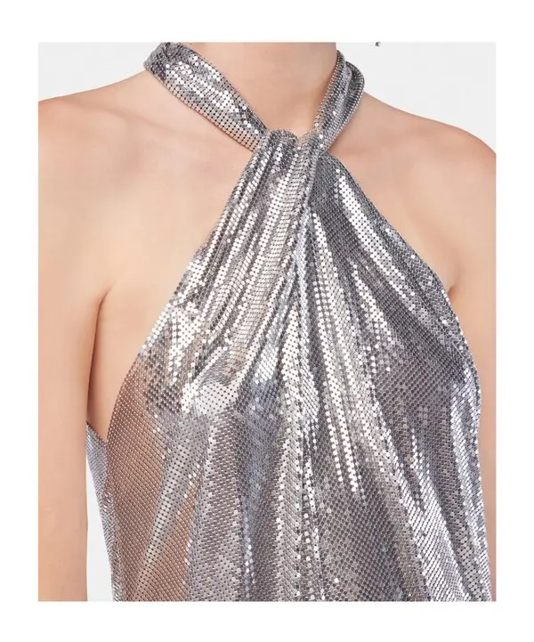 Rabanne Mesh Halter Neck Top
