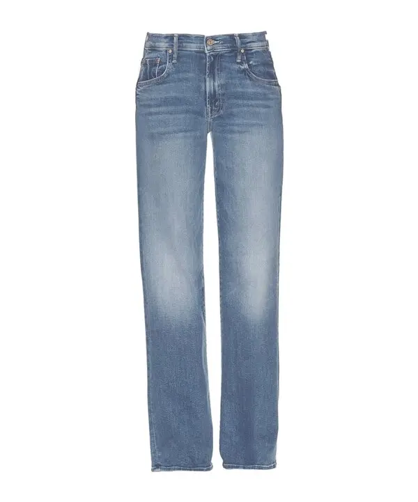 MOTHER The Mid Rise Maven Sneaker Stretched Jeans - Blue